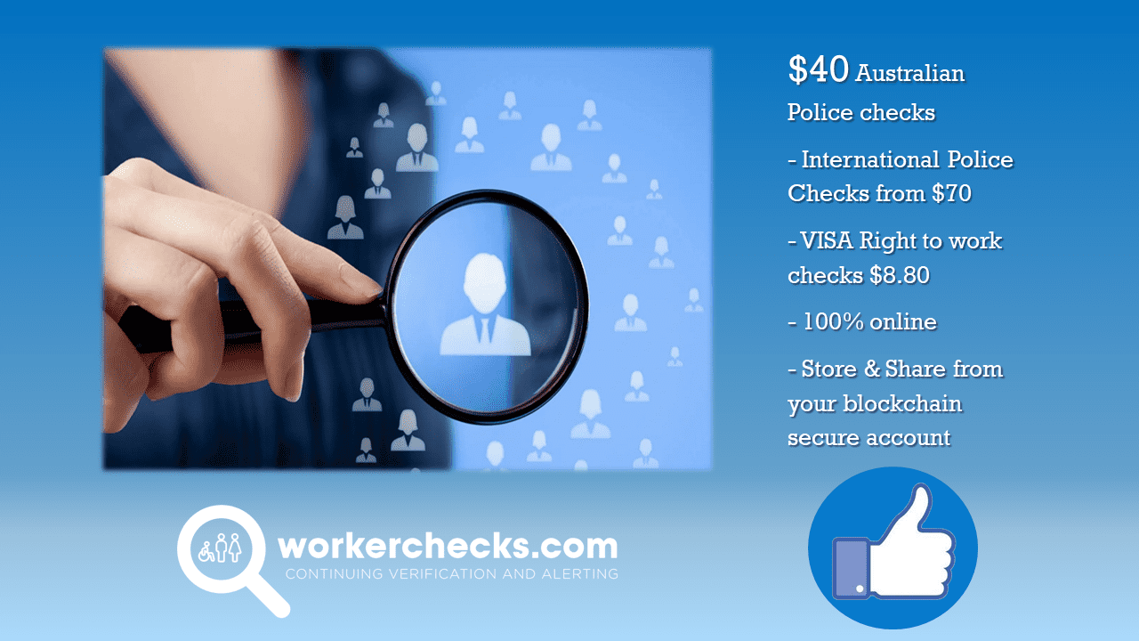 Police Check Online | $40 | Worker Checks